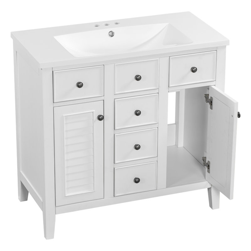 Winston Porter John Julius 35 Single Bathroom Vanity Set Wayfair